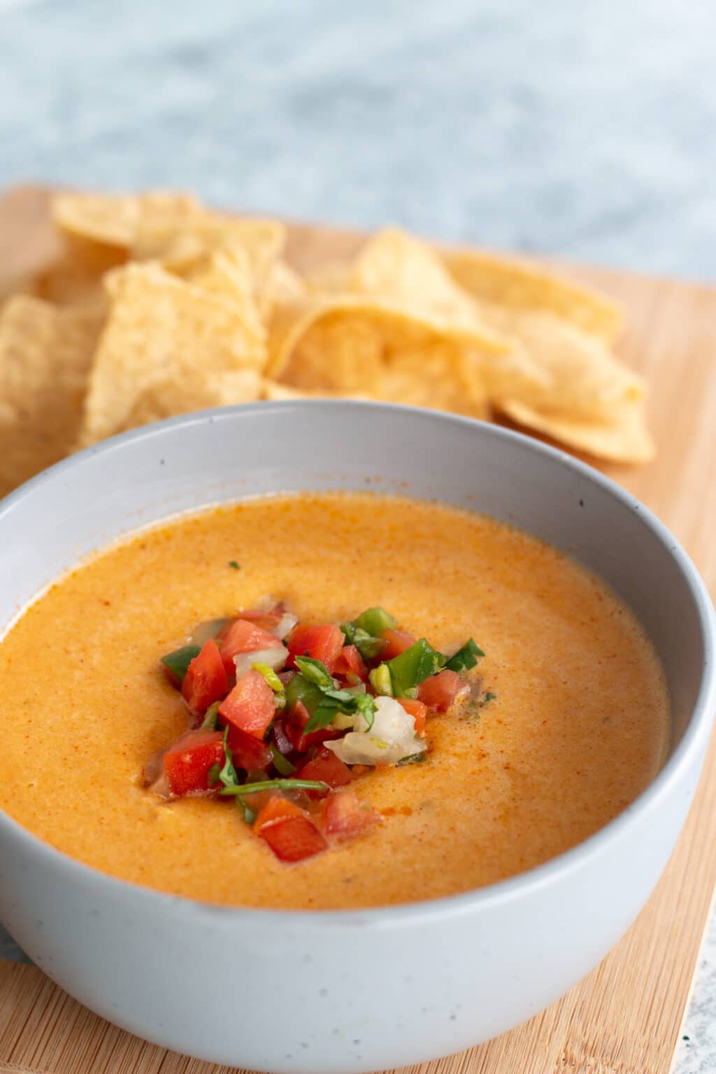 High Protein Cottage Cheese Queso | Graciously Nourished