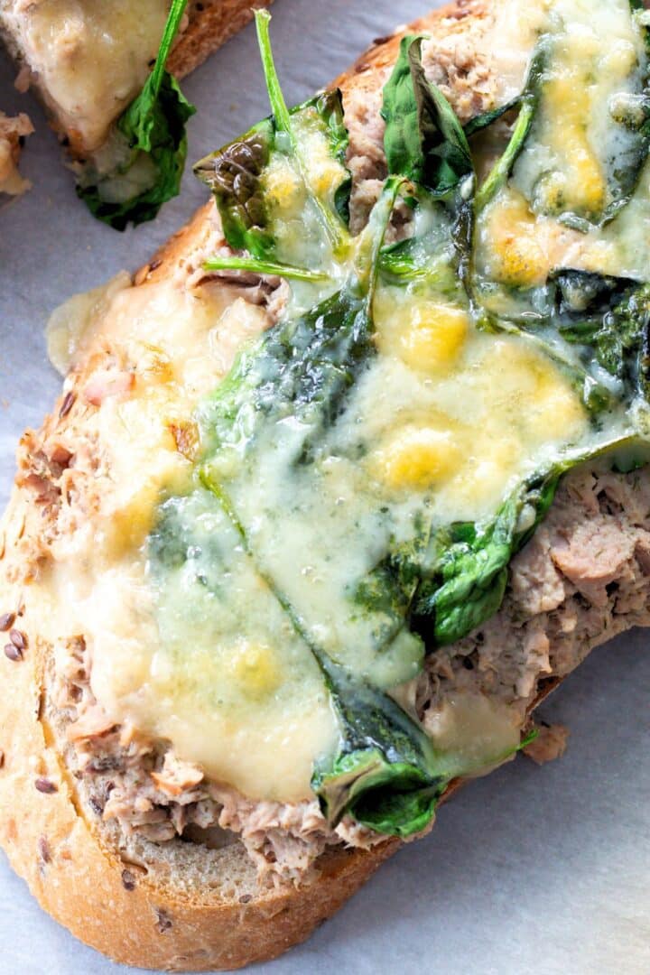 Simple Open-Face Tuna Melt | Graciously Nourished