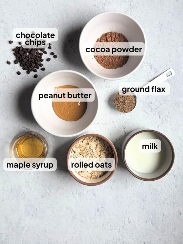 Chocolate Peanut Butter Overnight Oats | Graciously Nourished